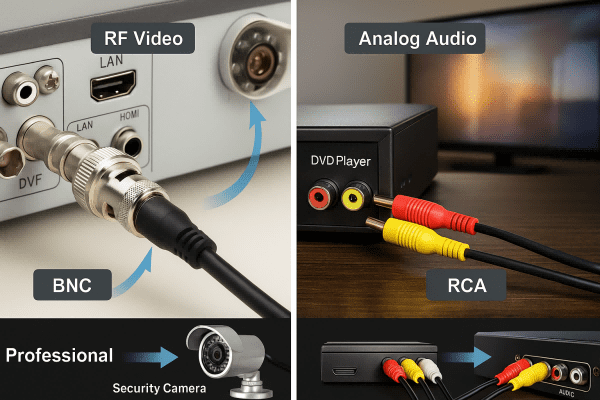 BNC vs RCA Connector: How to Tell the Difference and Choose for RF or AV Projects