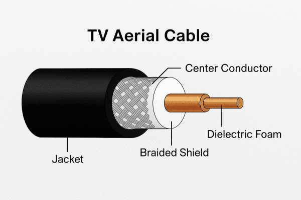 What Does a TV Aerial Cable Look Like? | Visual & Connector Guide – Bafitop