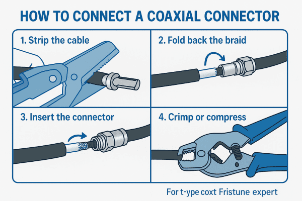 How to Connect Coaxial Cable Connectors | RG6, BNC, and F-Type Guide