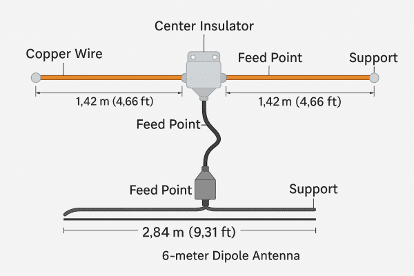 How to Build a 6-Meter Dipole Antenna | Bafitop RF Solutions